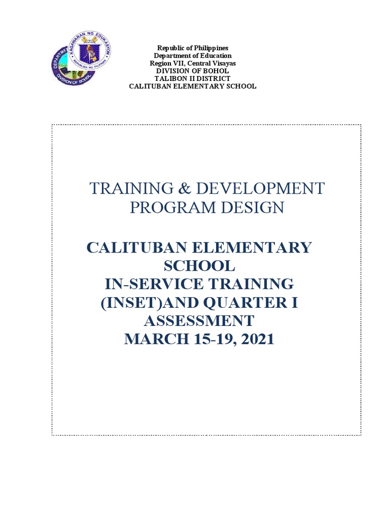 Training & Development Program Design | PDF | Teachers | Learning