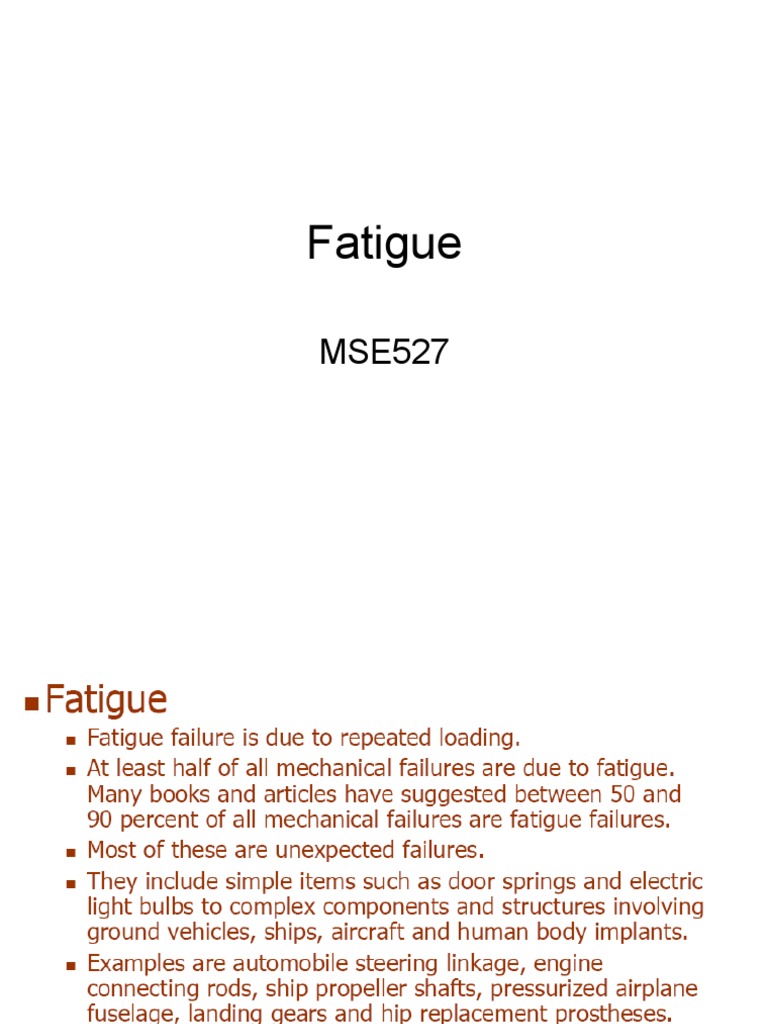 Fatigue Ch12 | PDF | Fatigue (Material) | Deformation (Engineering)