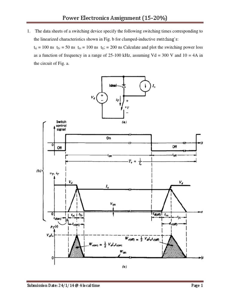 Power Electronics Assignment (15-20%) : Ri FV RV Fi | PDF