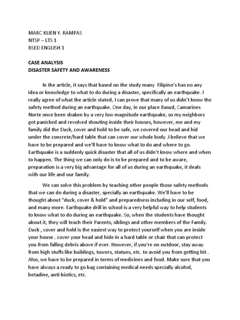 Marc Klien Rampas (Case Analysis) NTSP | PDF