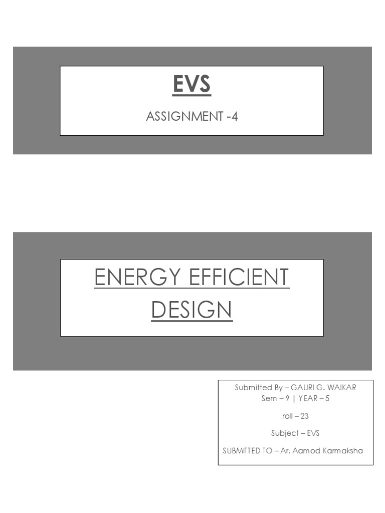 Energy Efficient Design: Assignment - 4 | PDF | Air Conditioning ...