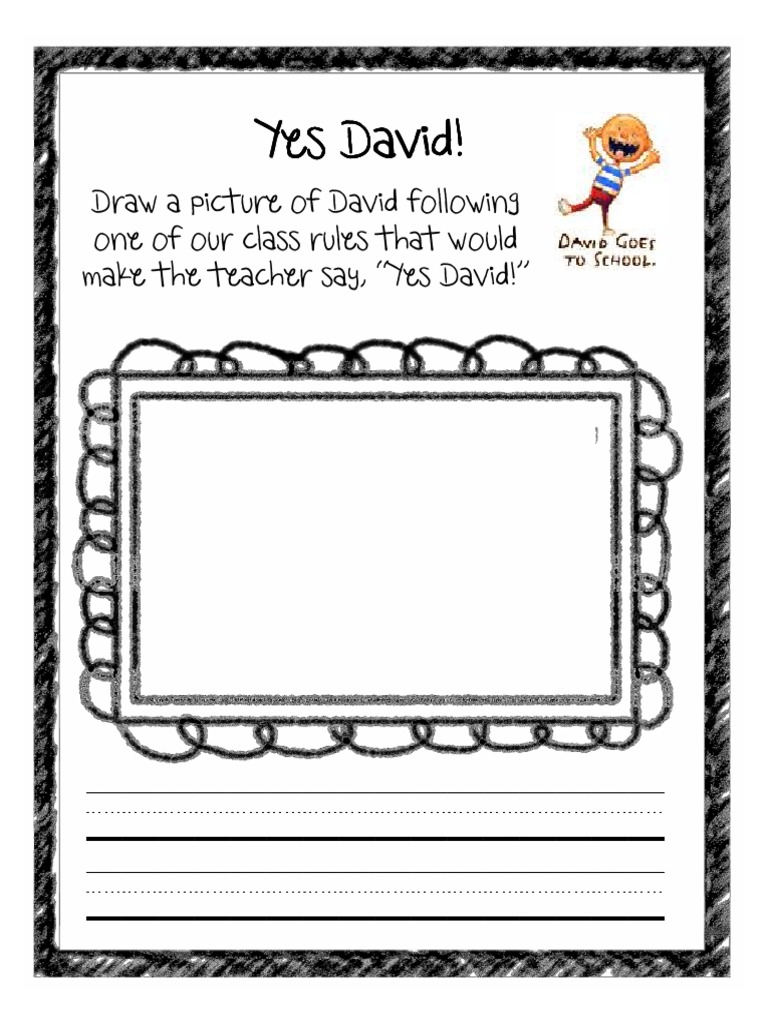 "Yes David! School Activity Sheet" | PDF