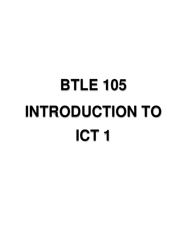 Ict Chapter1 | PDF | Printer (Computing) | Information Technology