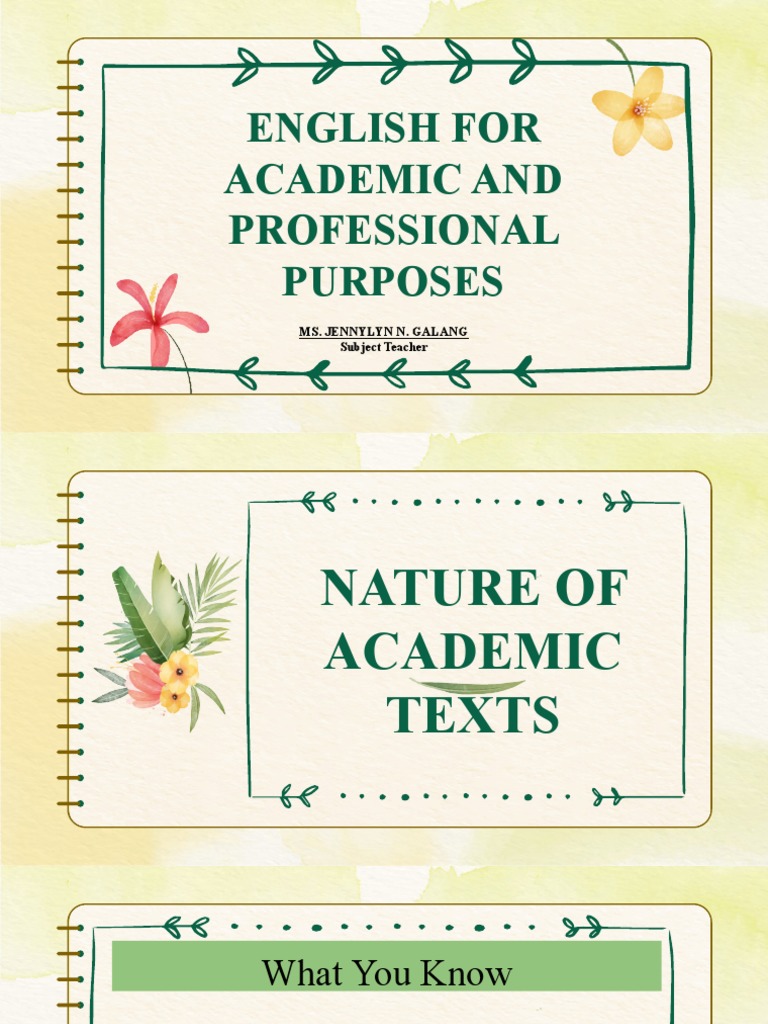 Q1-Lesson 1 - Nature of Academic Texts | PDF | Thesis | Operating System
