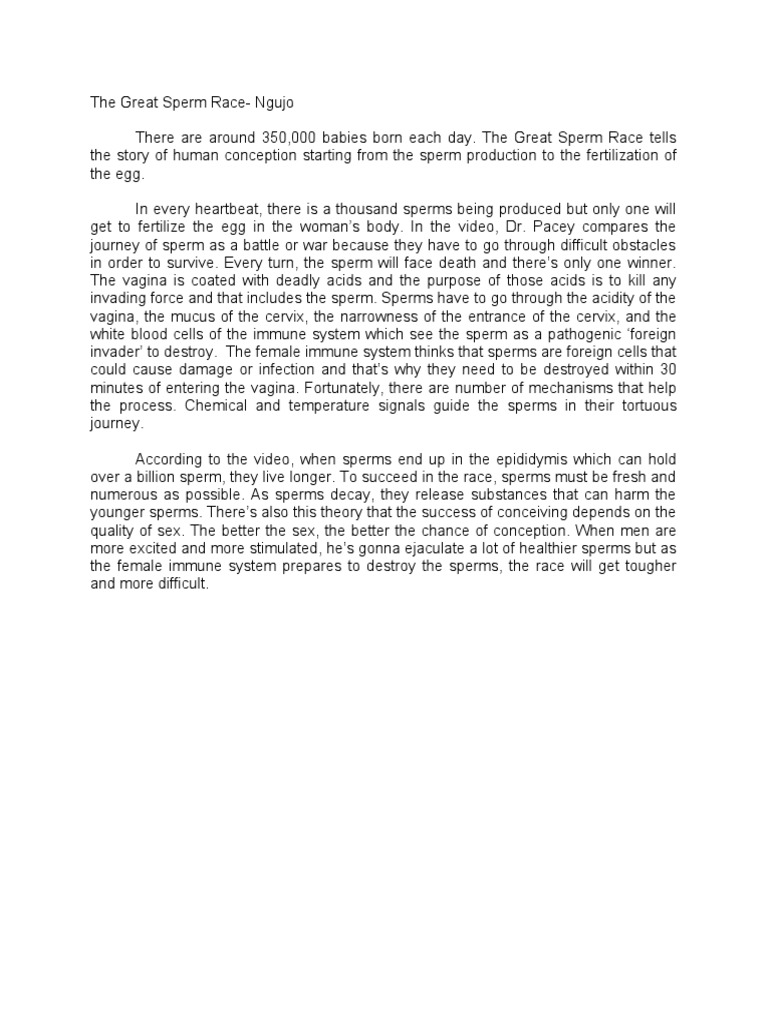 The Great Sperm Race | PDF