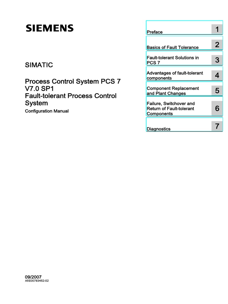 SIMATIC Process Control System PCS 7 V7.0 SP1 Fault-Tolerant Process ...