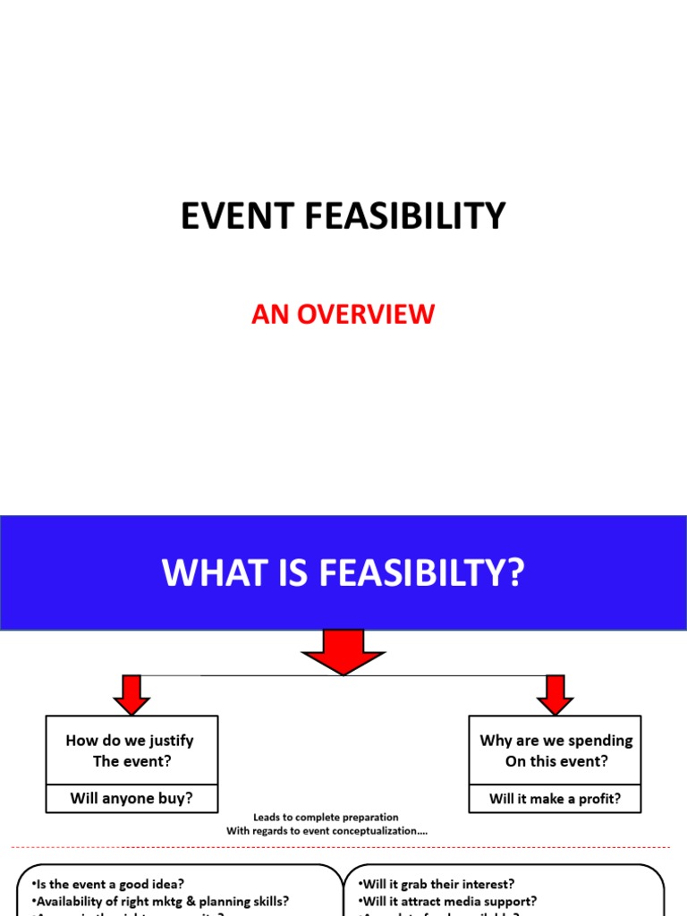 Event Feasibility: An Overview | PDF | Marketing | Competitive Advantage