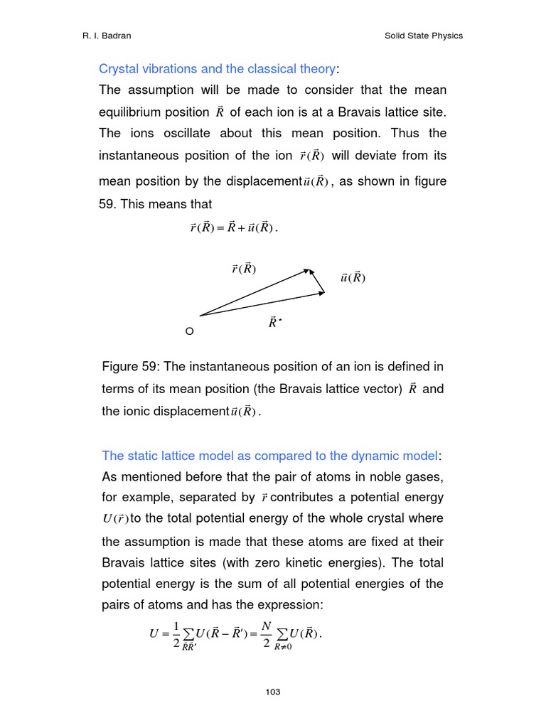 Crystal Vibrations in Solid State Physics | PDF | Waves | Phonon