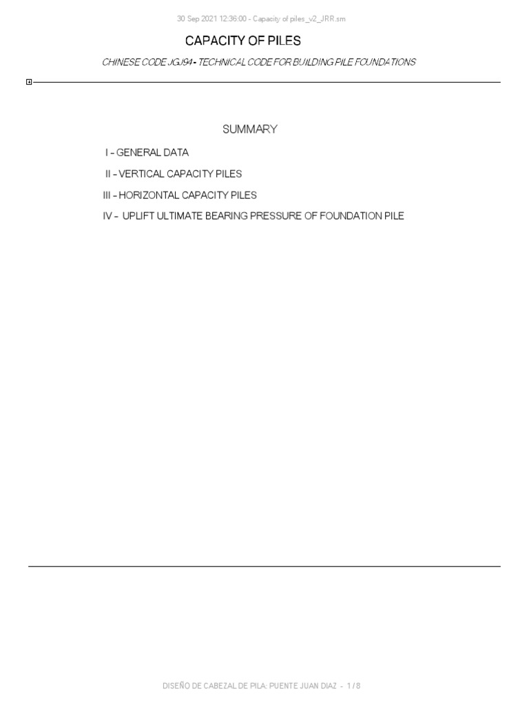 Pile Capacity jgj94 | PDF | Deep Foundation | Deformation (Engineering)