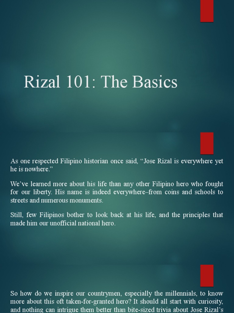 Rizal 101: The Basics | PDF | Philippines