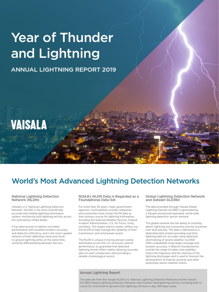 Vaisala Annual Lightning Report 2019 - 0 | PDF | Lightning | Physical ...