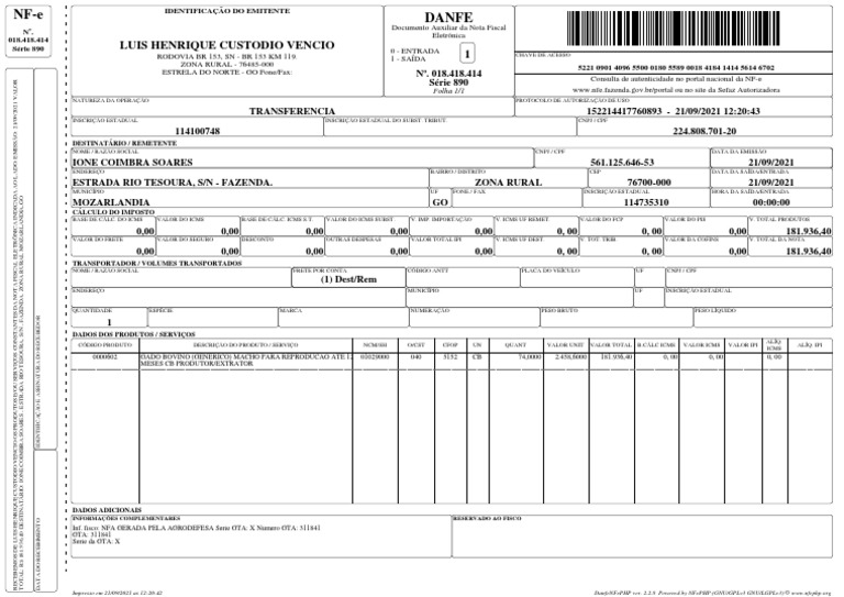 Nota Fiscal | PDF | Recibo | Economia de negócios