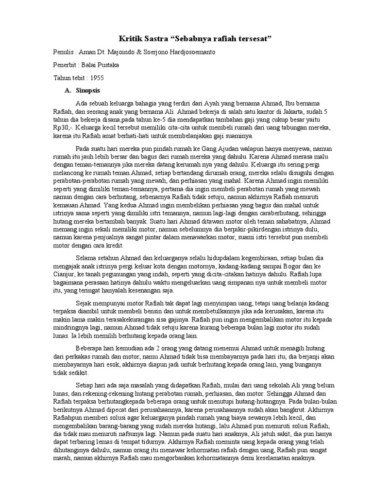 Contoh Kritik Sastra | PDF