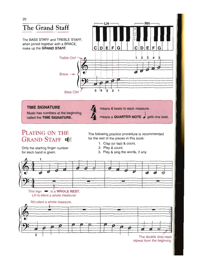 Grand Staff Alfred Piano Book Level One | PDF