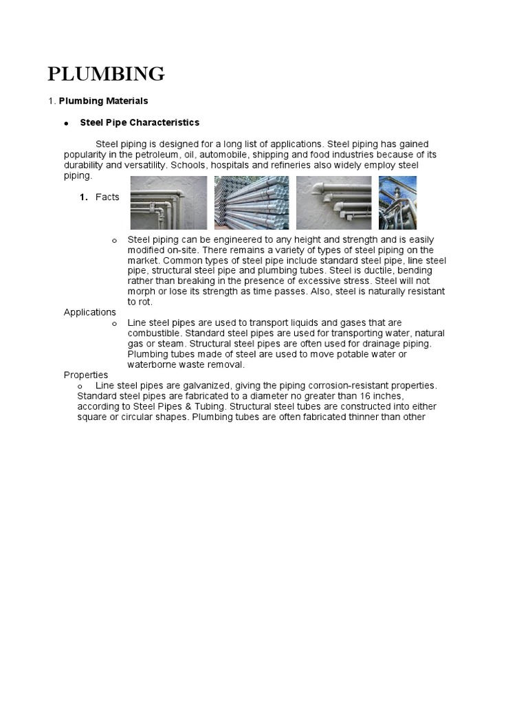 Plumbing Module | Download Free PDF | Plumbing | Pipe (Fluid Conveyance)