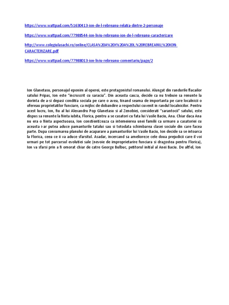 Ion Caracterizare | PDF