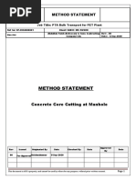 Method Statement Coring | PDF