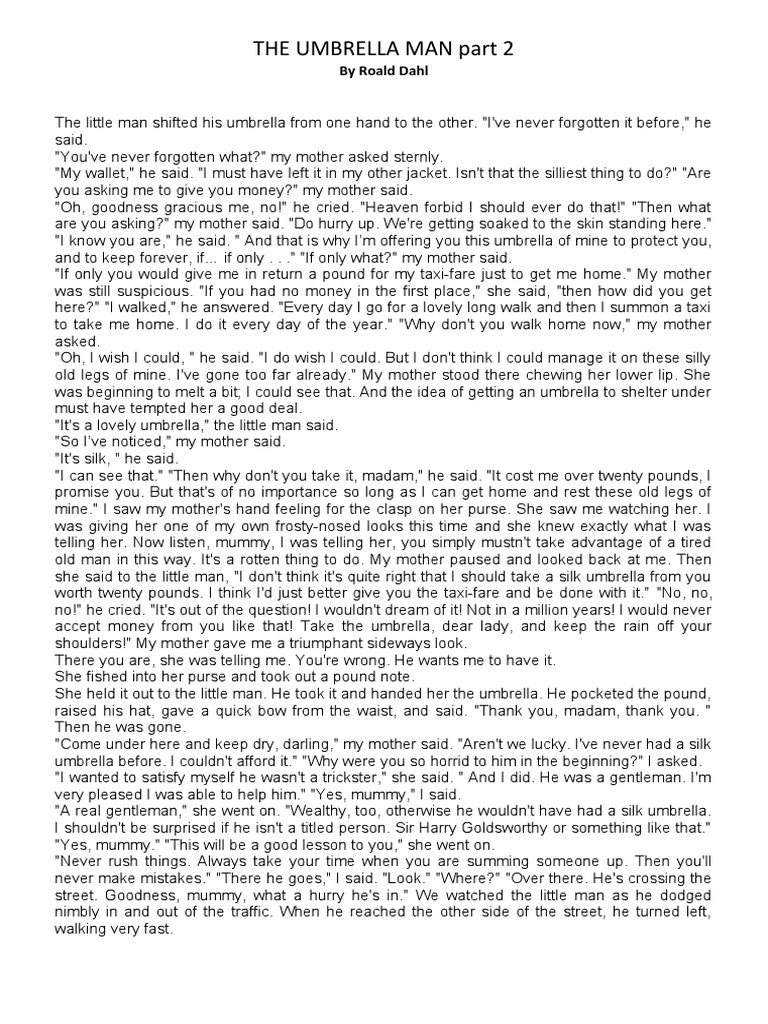 The Umbrella Man Part 2 | PDF