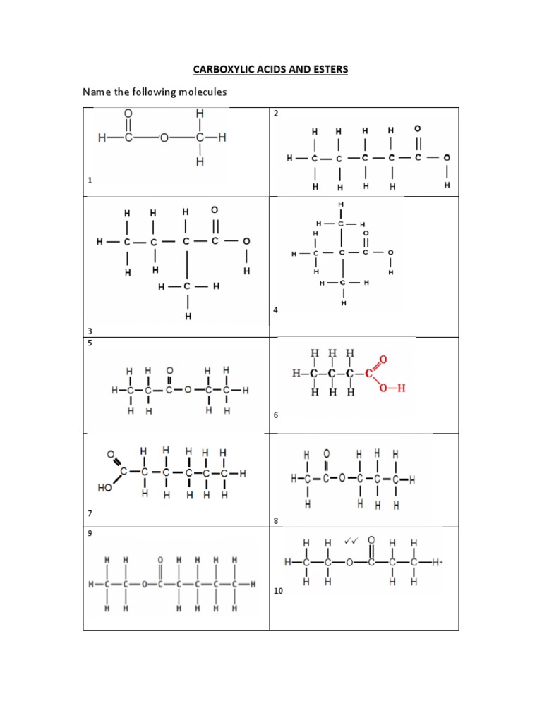 Carboxylic Acids and Esters | PDF