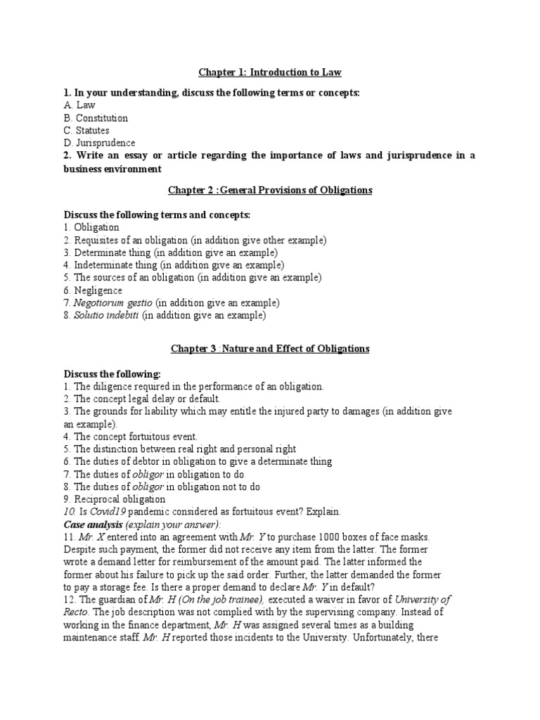 Is Covid19 Pandemic Considered As Fortuitous Event? Explain | Download ...