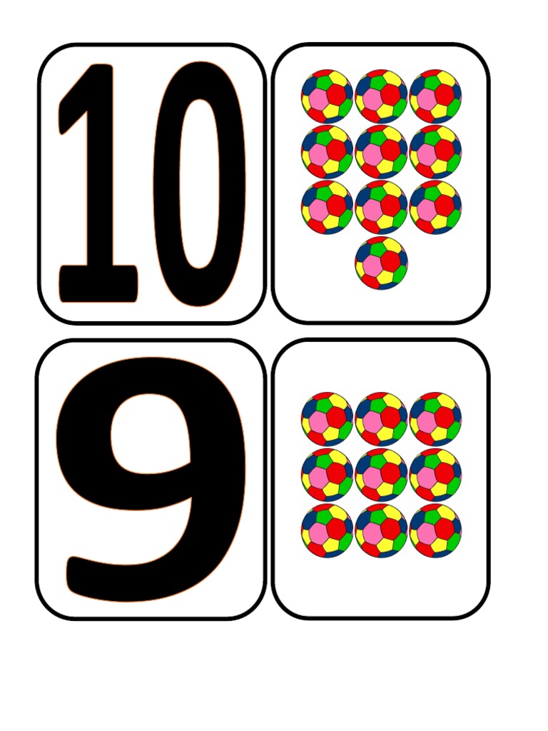 Memorama de Números Del 1 Al 10 | PDF