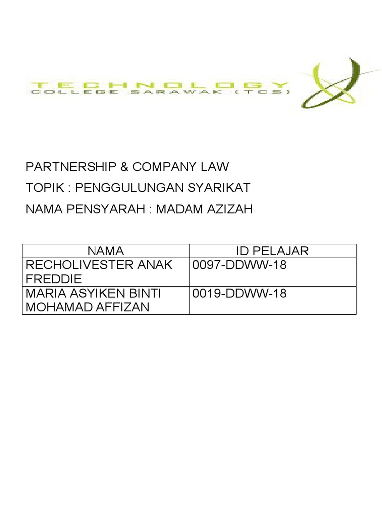 Report Penggulungan Syarikat Akta Syarikat 2016 | PDF