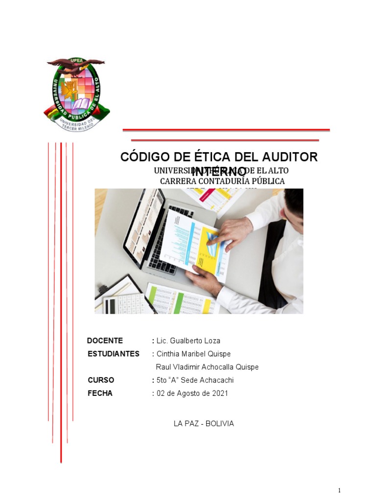 Codigo de Etica Del Auditor Interno | Descargar gratis PDF | Auditoría | Contralor