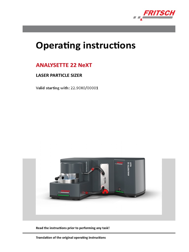 Fritsch Particle Analyzer | PDF