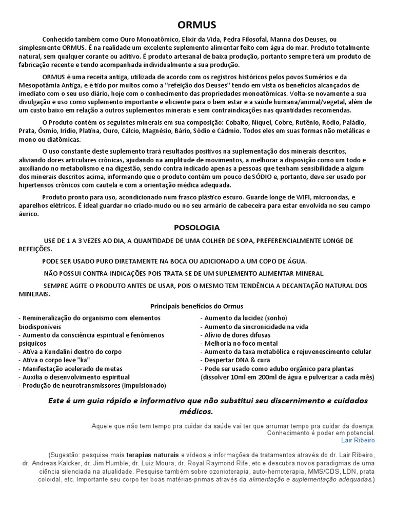 ORMUS | Download grátis PDF | Minerais | Substancias químicas