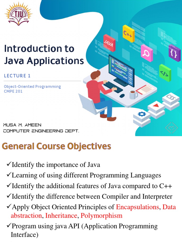 Introduction To Java Applications: Object-Oriented Programming CMPE 201 | PDF | Java ...