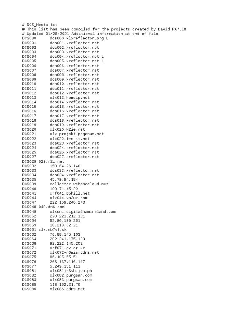 DCS Hosts | PDF | Domain Name System | Network Service