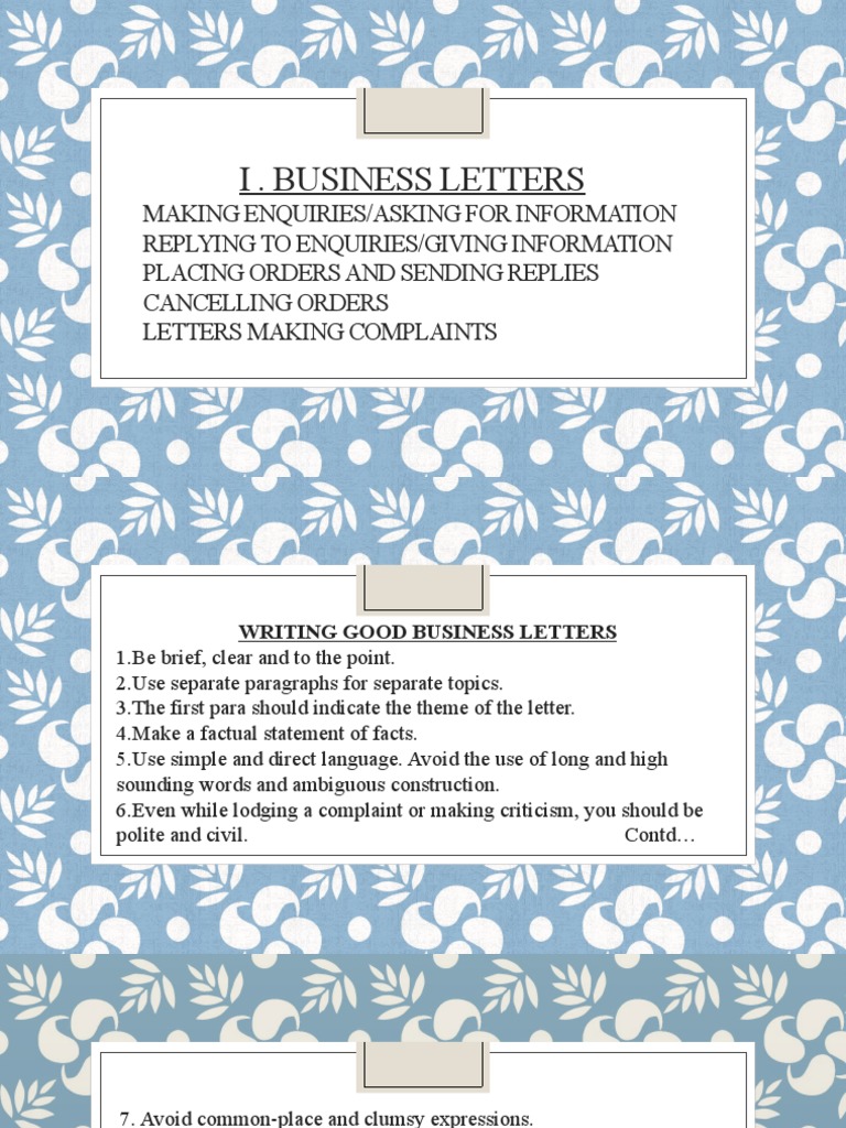 Business Letters Part1 | PDF | Paragraph | Punctuation
