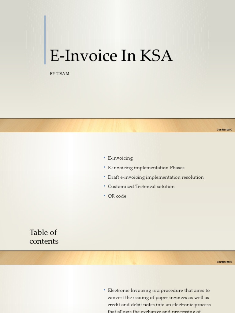E-Invoice in KSA | PDF | Invoice | Payments