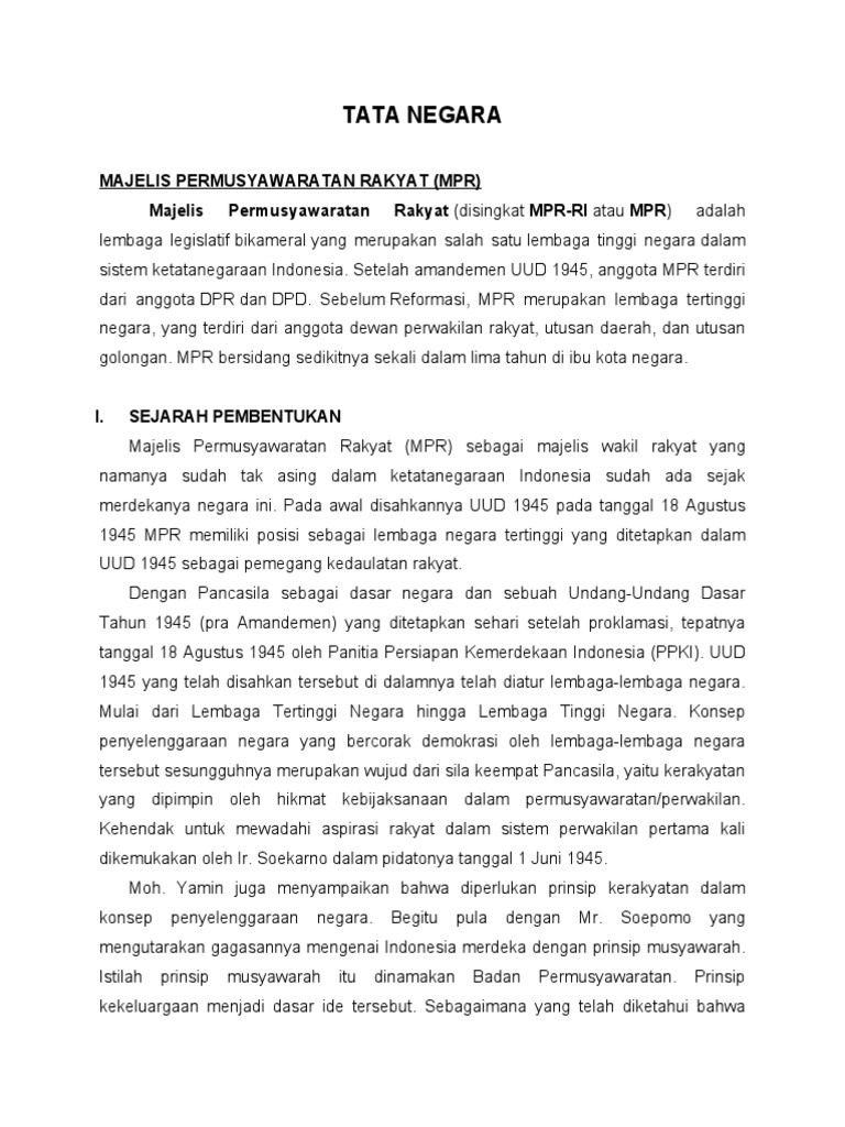 Tata Negara | PDF | Hukum