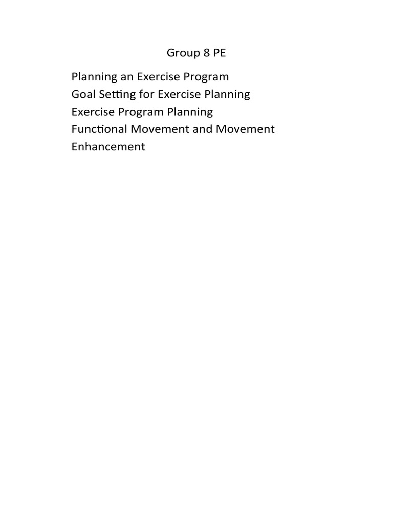 Group 8 PE | PDF