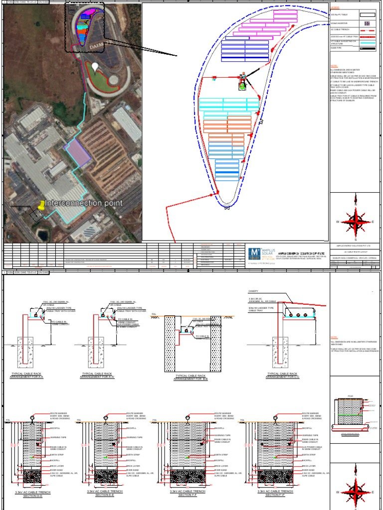 21121-EL-DWG-0023 - AC Cable Route Layout & Cross Section | PDF ...