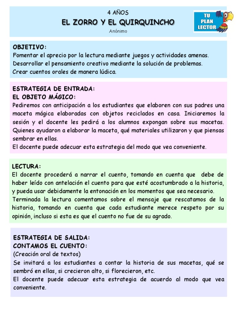 M10 L2 El Zorro y El Quirquincho | PDF