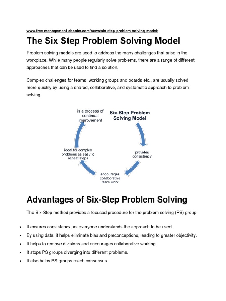 6 Step Problem Solving Process | PDF | E Books | Evaluation