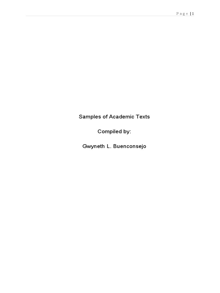 Examples of Academic Texts | PDF | Educational Technology | Mental Health