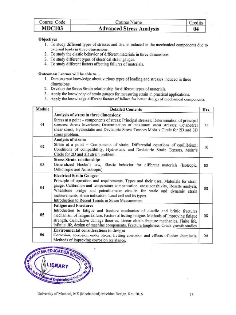 ASA - Syllabus | PDF
