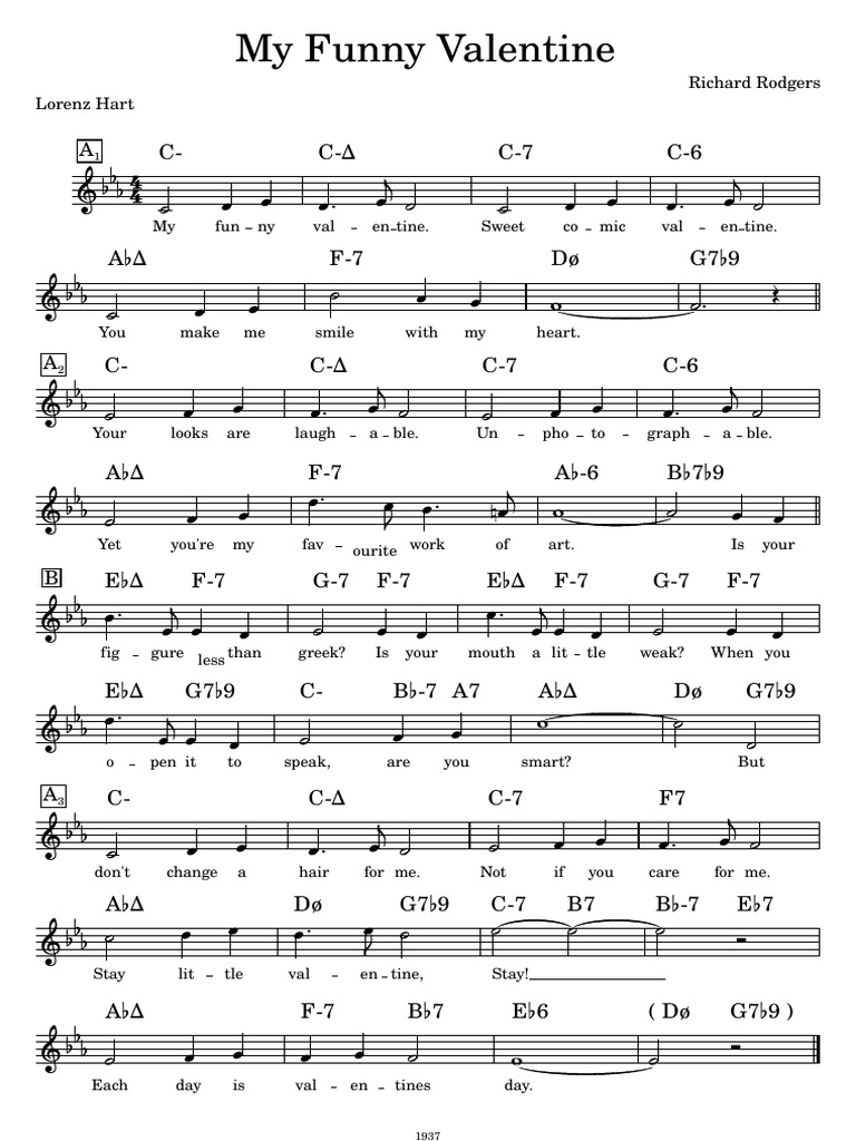 My Funny Valentine-Frank Sinatra | PDF