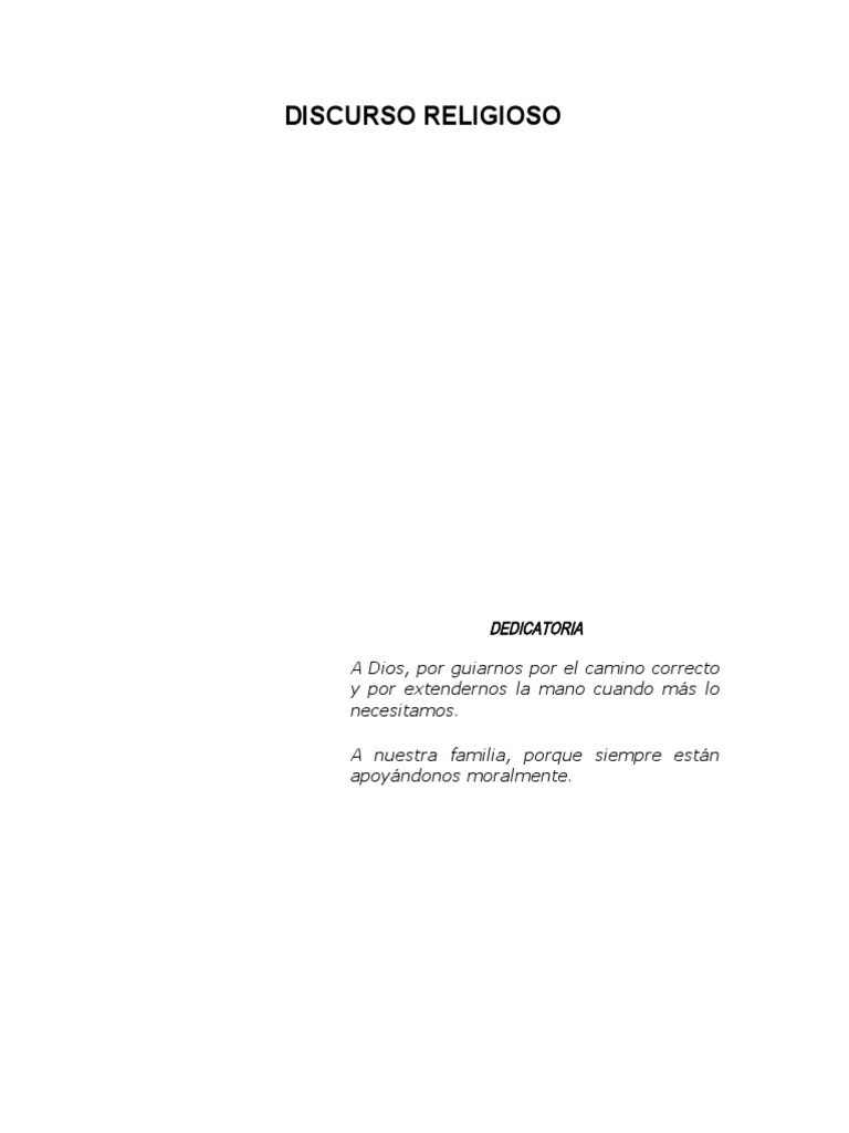 El Discurso Religioso | PDF | Oración | Comunicación