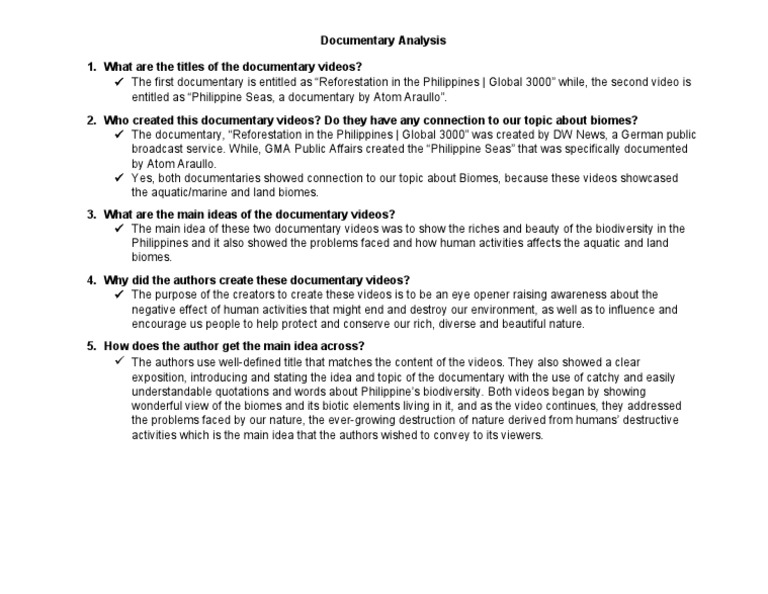 Documentary Analysis | PDF