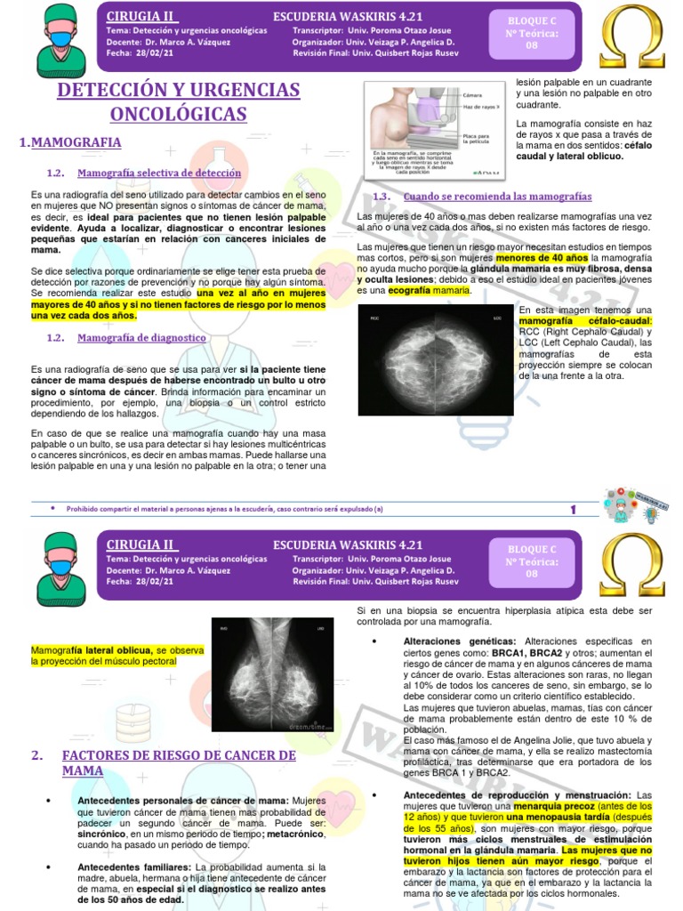 Categorización BI-RADS en Mamografías | PDF | Cáncer de mama | Cáncer