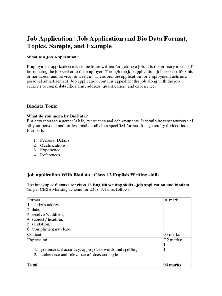 Job Application | PDF | Résumé