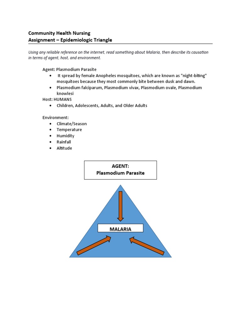 Assignment (Epidemiologic Triangle) v1 | PDF