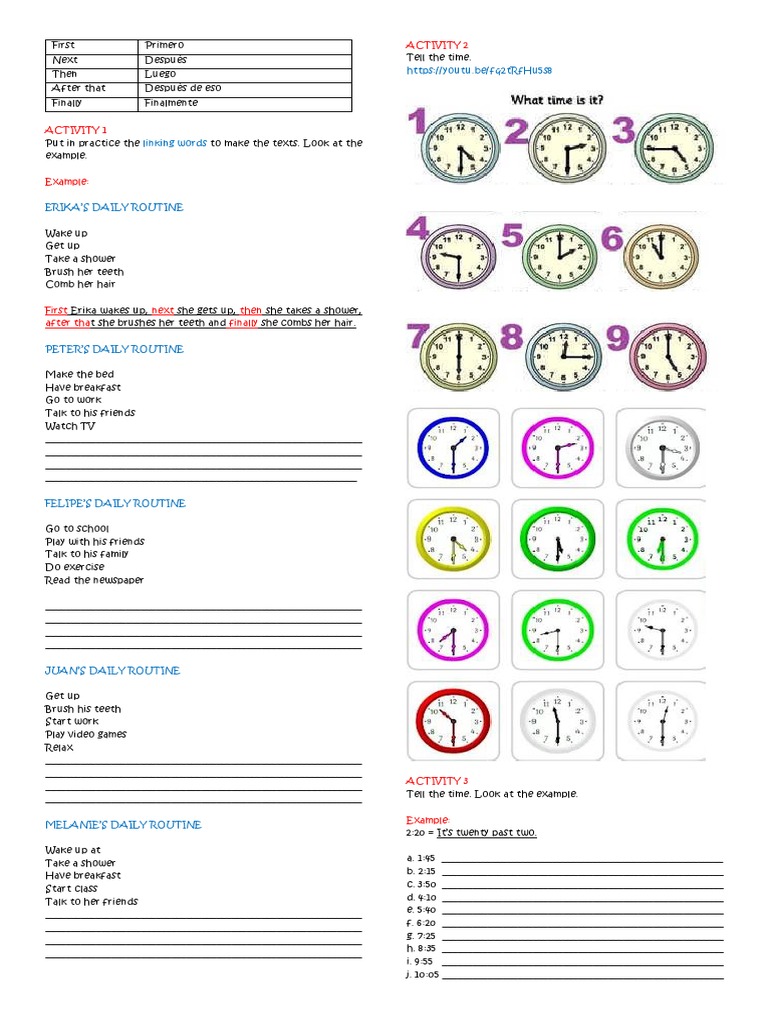 Present Simple 6TH Grade Homework 3 PDF | PDF