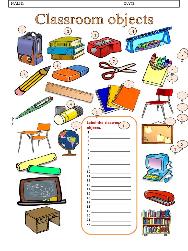 Classroom Objects | PDF