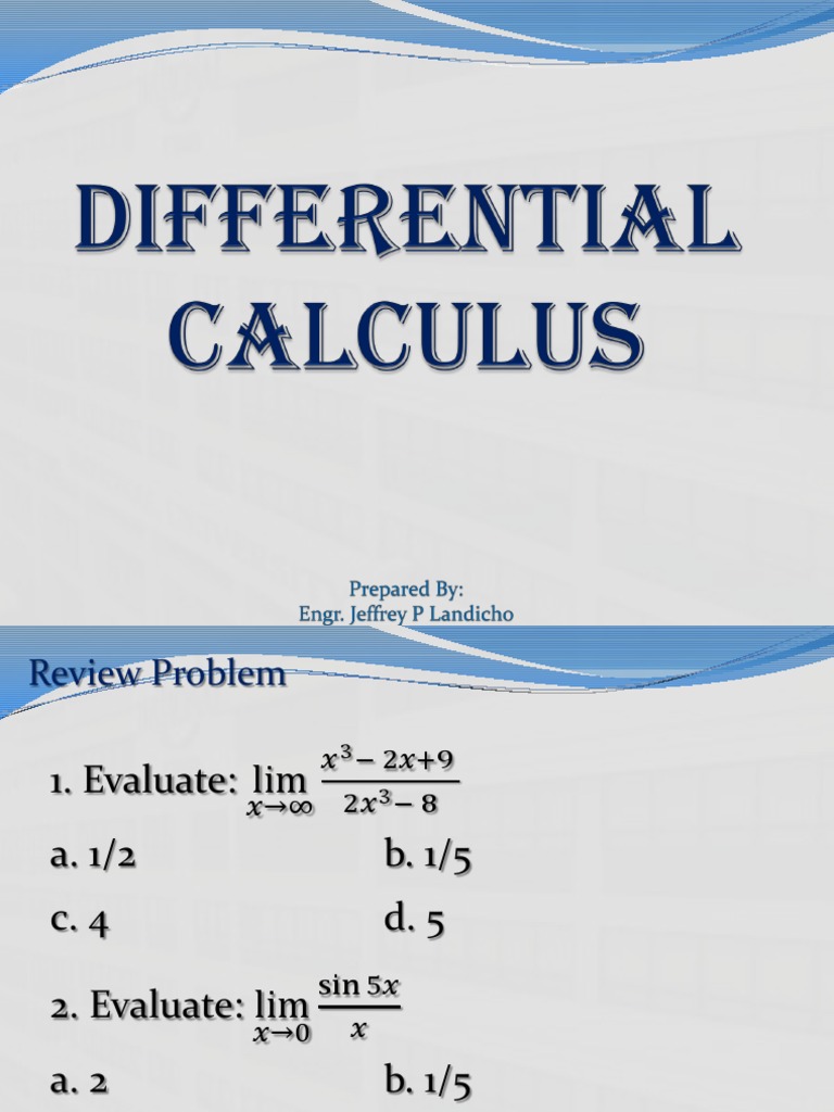 Differential Calculus | PDF | Tangent | Geometry