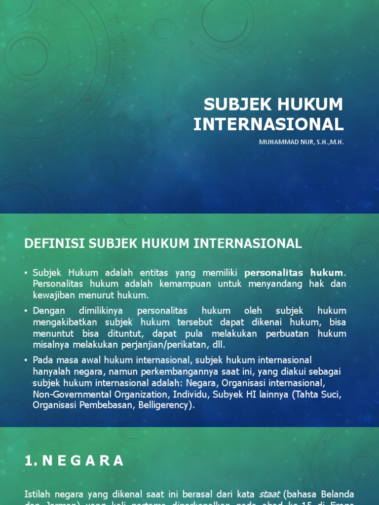 Subjek Hukum Internasional | PDF